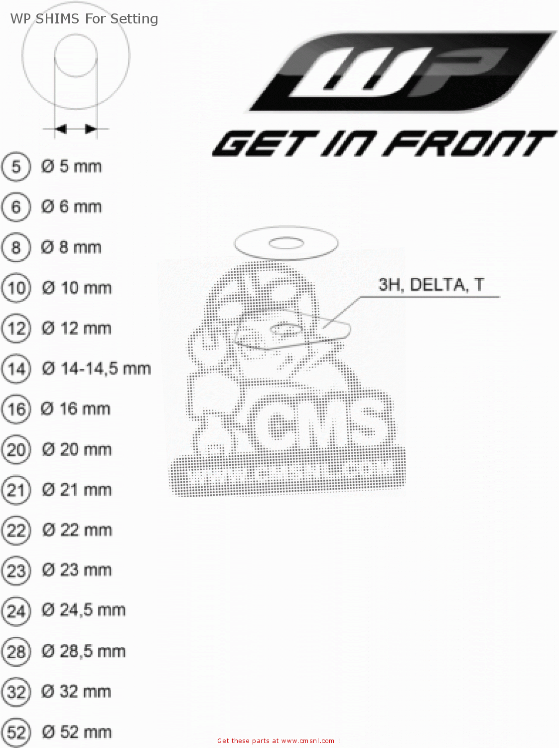 KTM 450 SX-F Europe 2018 WP SHIMS For Setting - buy original WP SHIMS ...