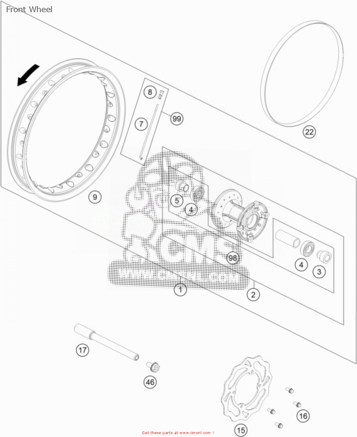KTM 50 SX Mini Europe 2019 Front Wheel - buy original Front Wheel ...