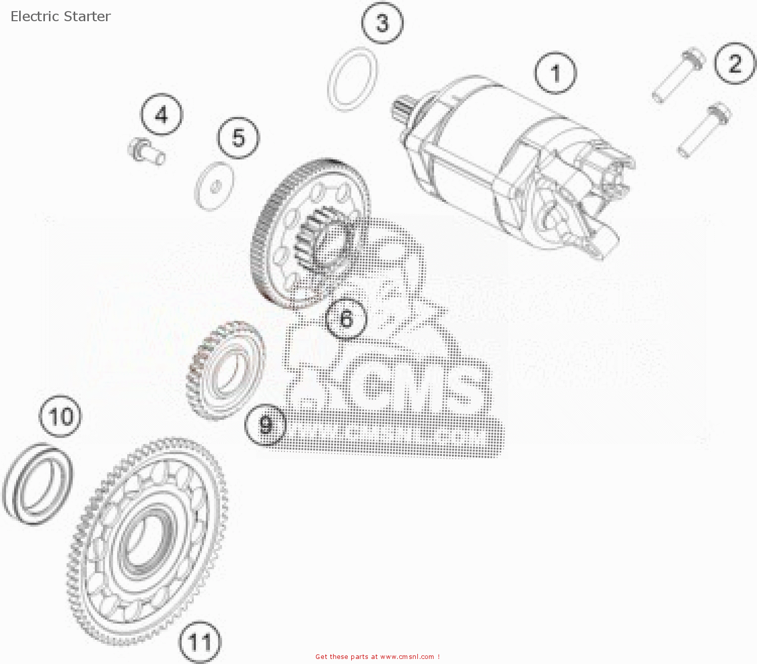 KTM 500 EXC-F USA 2020 Electric Starter - buy original Electric Starter ...