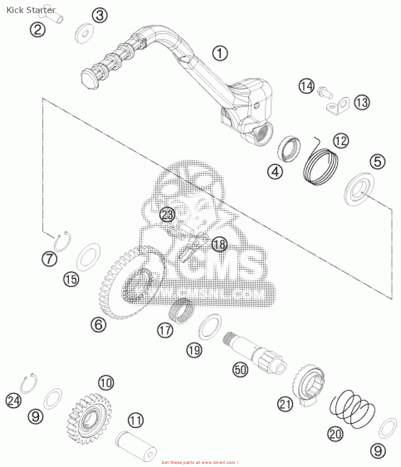 KTM 500 EXC SIX DAYS Europe 2013 Kick Starter - buy original Kick ...
