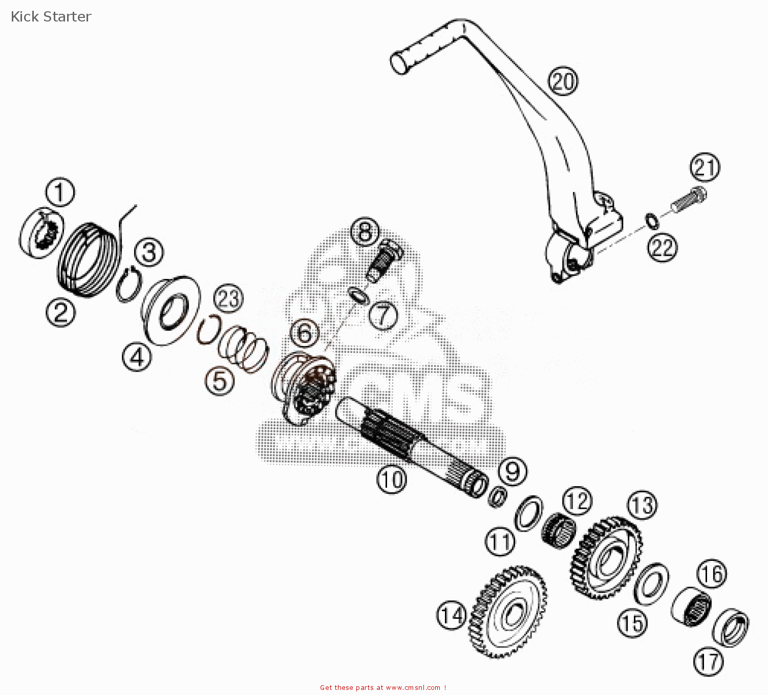 KTM 640 LC4 SUPERMOTO BLACK AU, GB 2006 Kick Starter - buy original ...