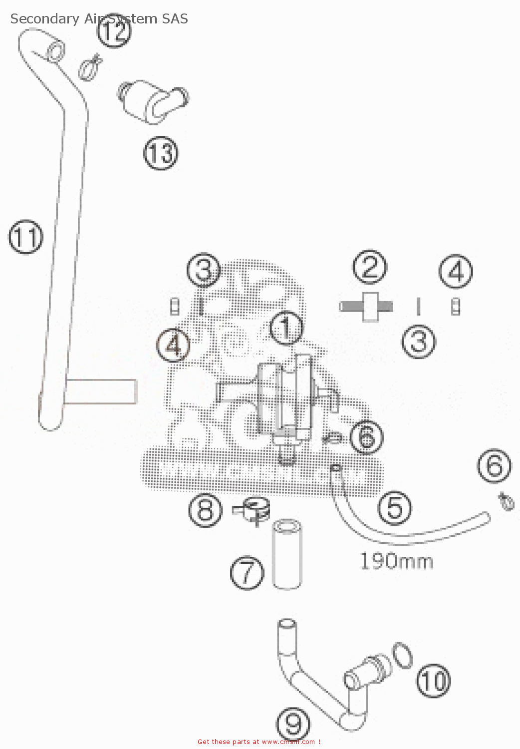KTM 640 LC4 SUPERMOTO PRESTIGE Europe 2006 Secondary Air System SAS ...