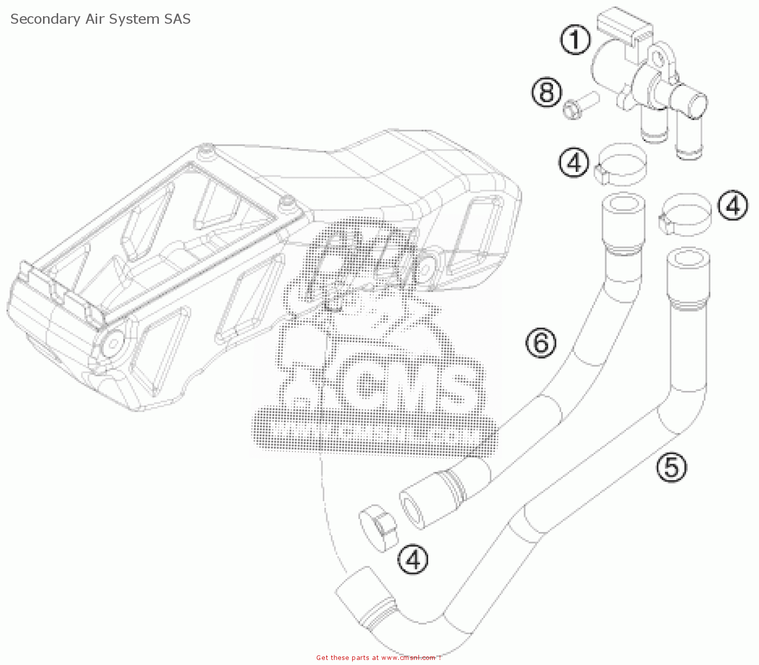 KTM 690 Enduro Europe 2010 Secondary Air System SAS - buy original ...