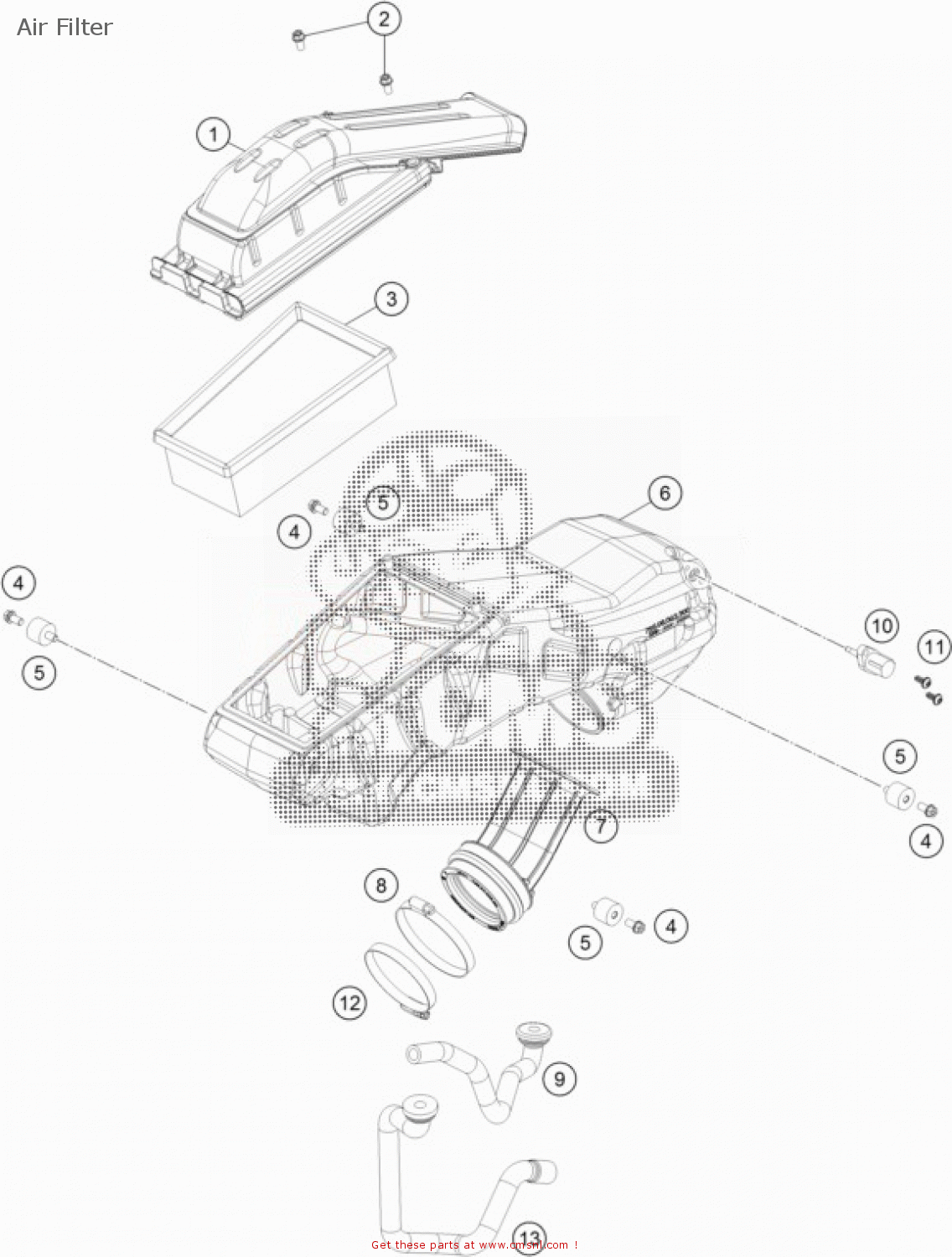 KTM 690 SMC R US 2020 Air Filter - buy original Air Filter spares online