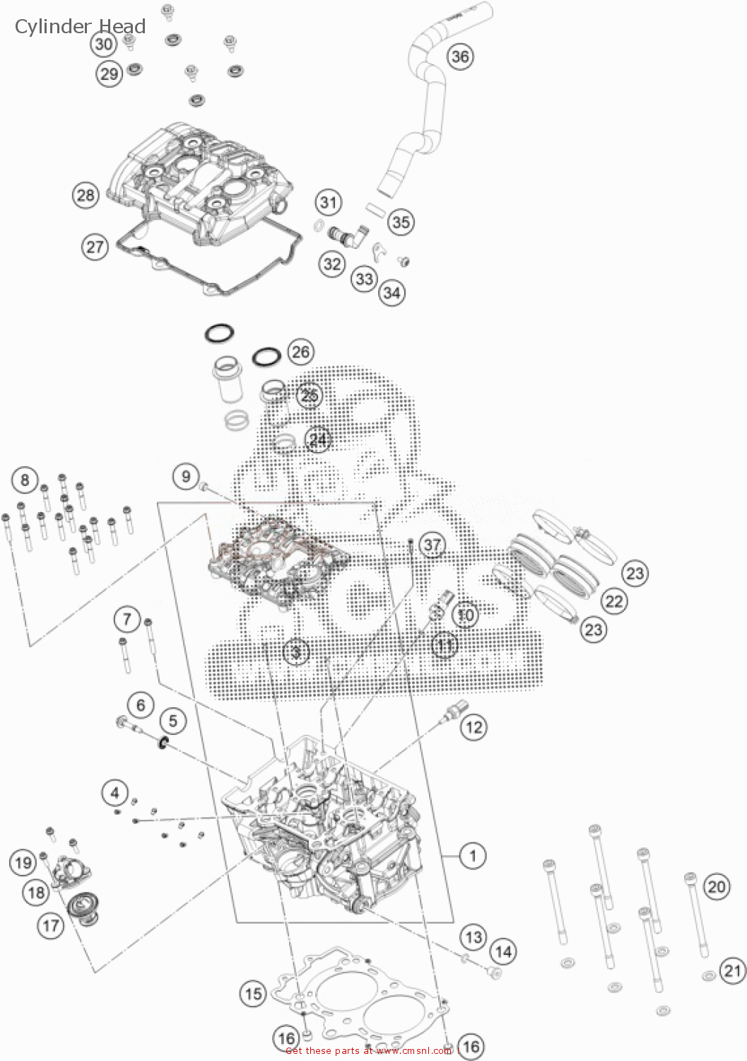 KTM 790 Adventure R ASEAN 2020 Cylinder Head - buy original Cylinder ...