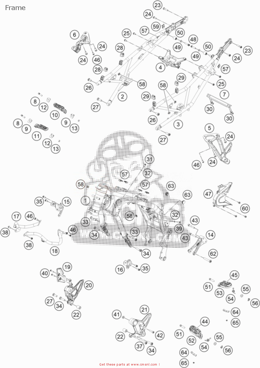 KTM 790 Adventure R - CKD PH 2020 Frame - buy original Frame spares online