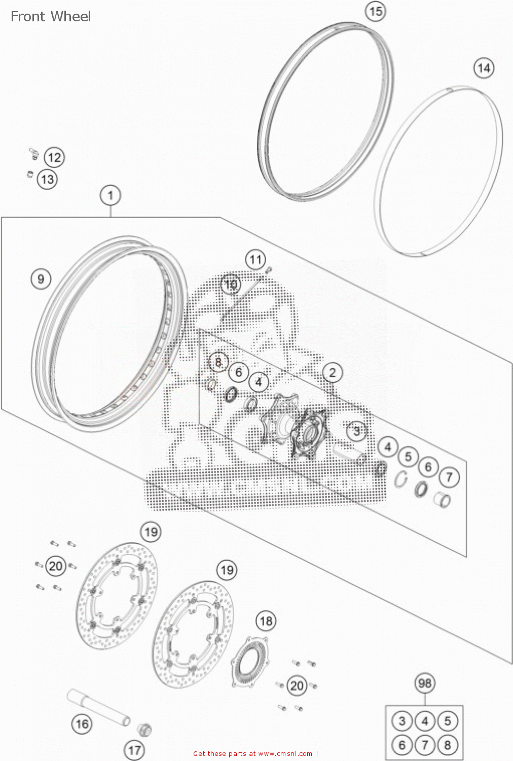 KTM 790 Adventure R - CKD PH 2020 Front Wheel - buy original Front ...