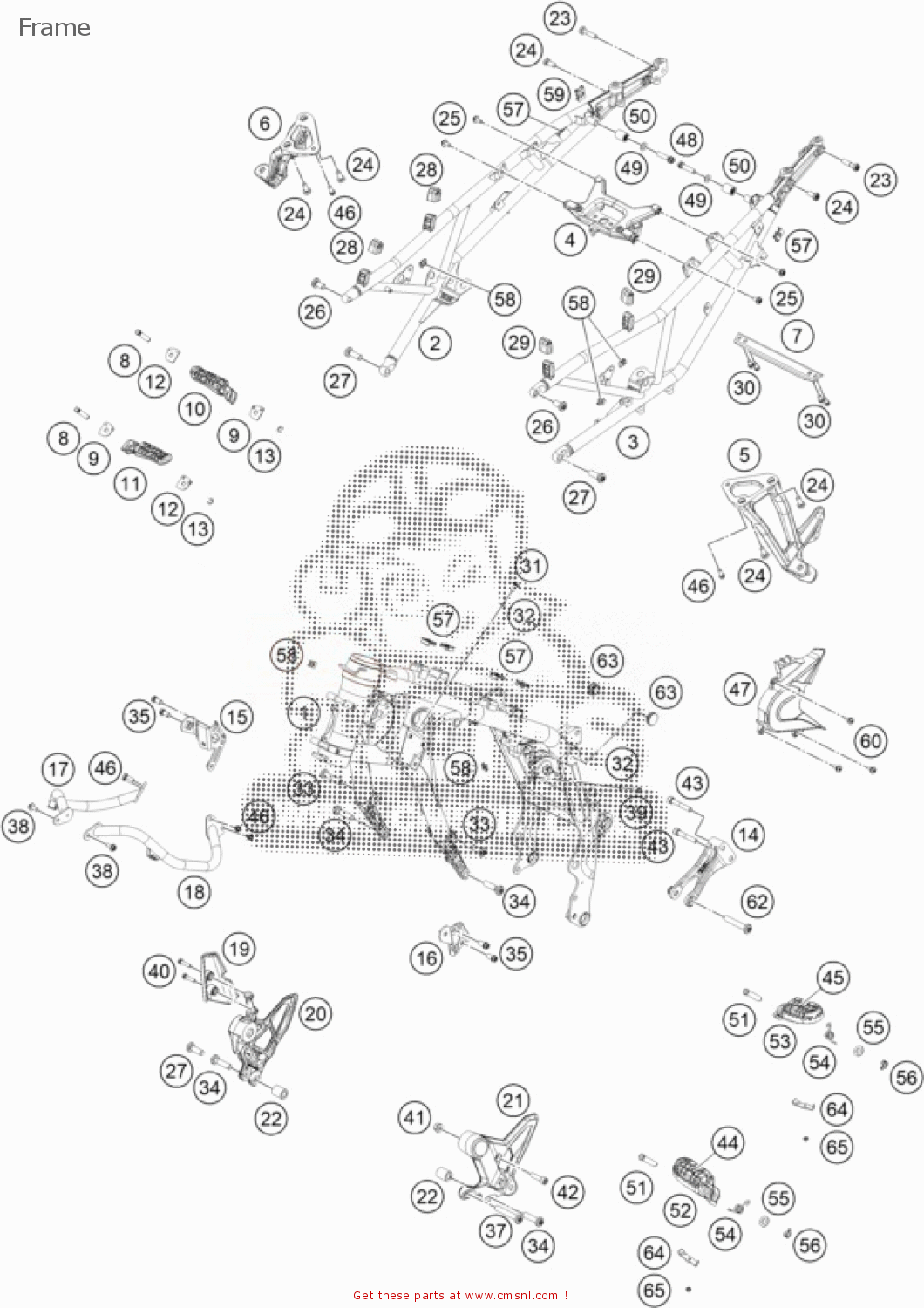 KTM 790 Adventure R EU 2020 Frame - buy original Frame spares online