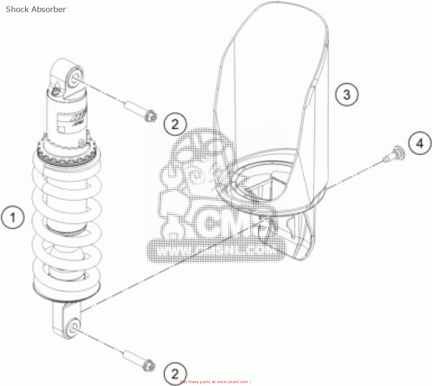 KTM 790 Adventure, orange - CKD PH 2020 Shock Absorber - buy original ...