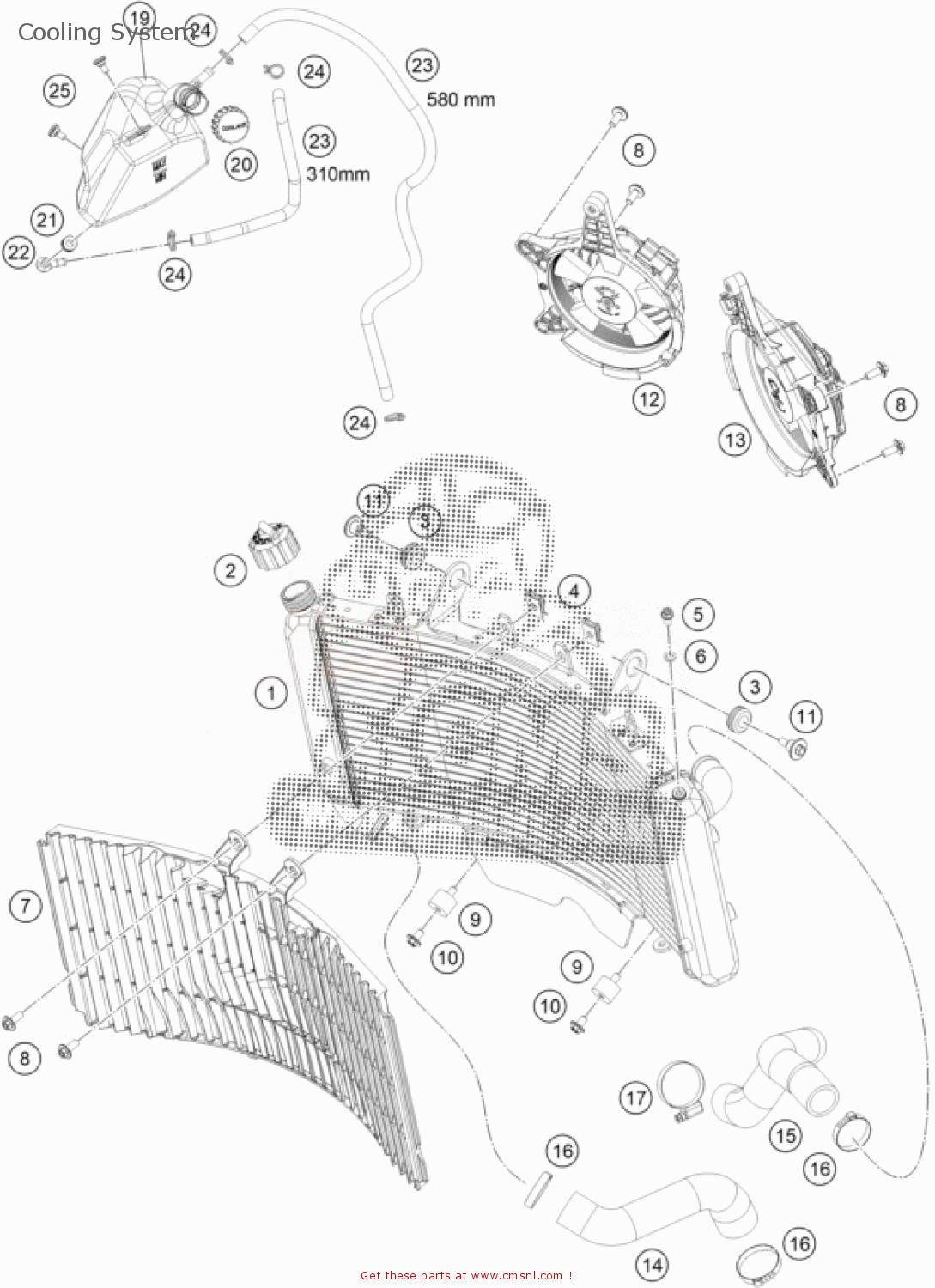KTM 790 Adventure, white EU 2020 Cooling System - buy original Cooling ...