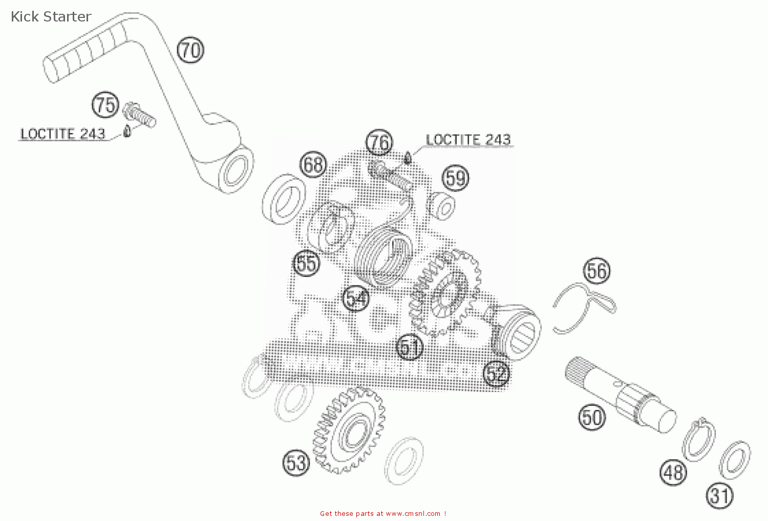 KTM 85 SX 17/14 Europe 2007 Kick Starter - buy original Kick Starter ...