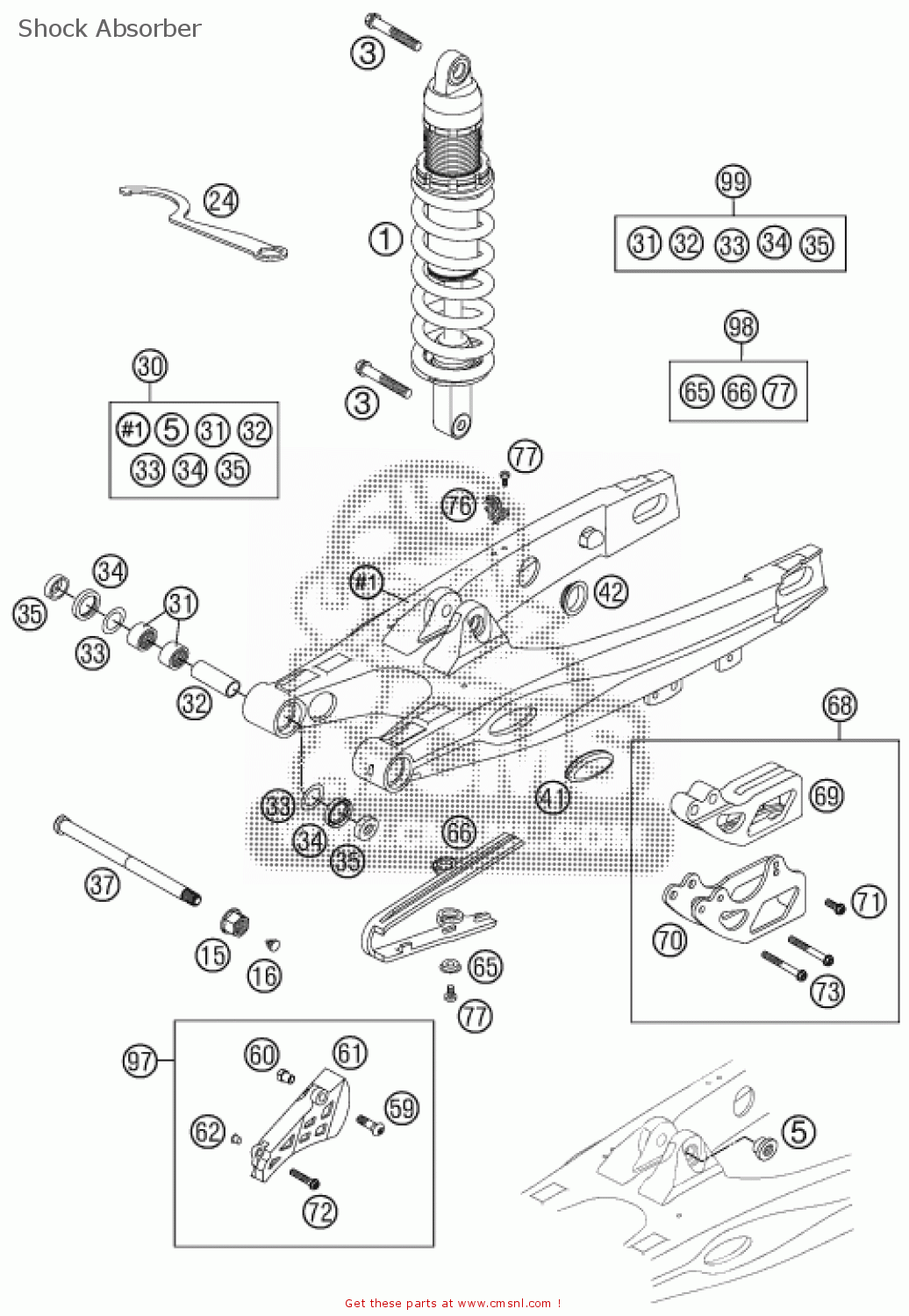 KTM 85 SXS 17/14 Europe 2012 Shock Absorber - buy original Shock ...