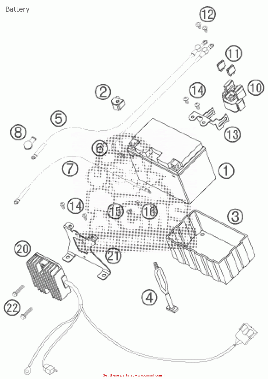 KTM 950 SUPERENDURO R Australia 2006 Battery - buy original Battery ...