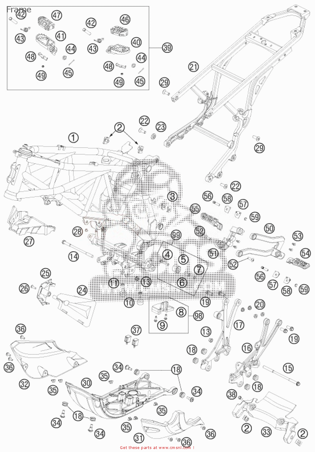 KTM 990 ADV. ORANGE ABS SPEC.EDIT Brazil 2011 Frame - buy original ...