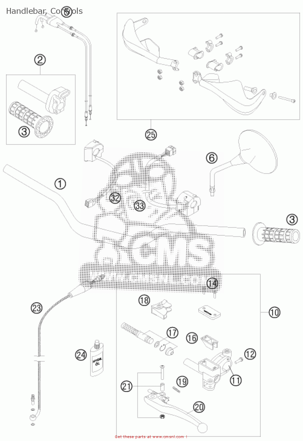 KTM 990 ADVENTURE BLACK ABS USA 2008 Handlebar, Controls - buy original ...