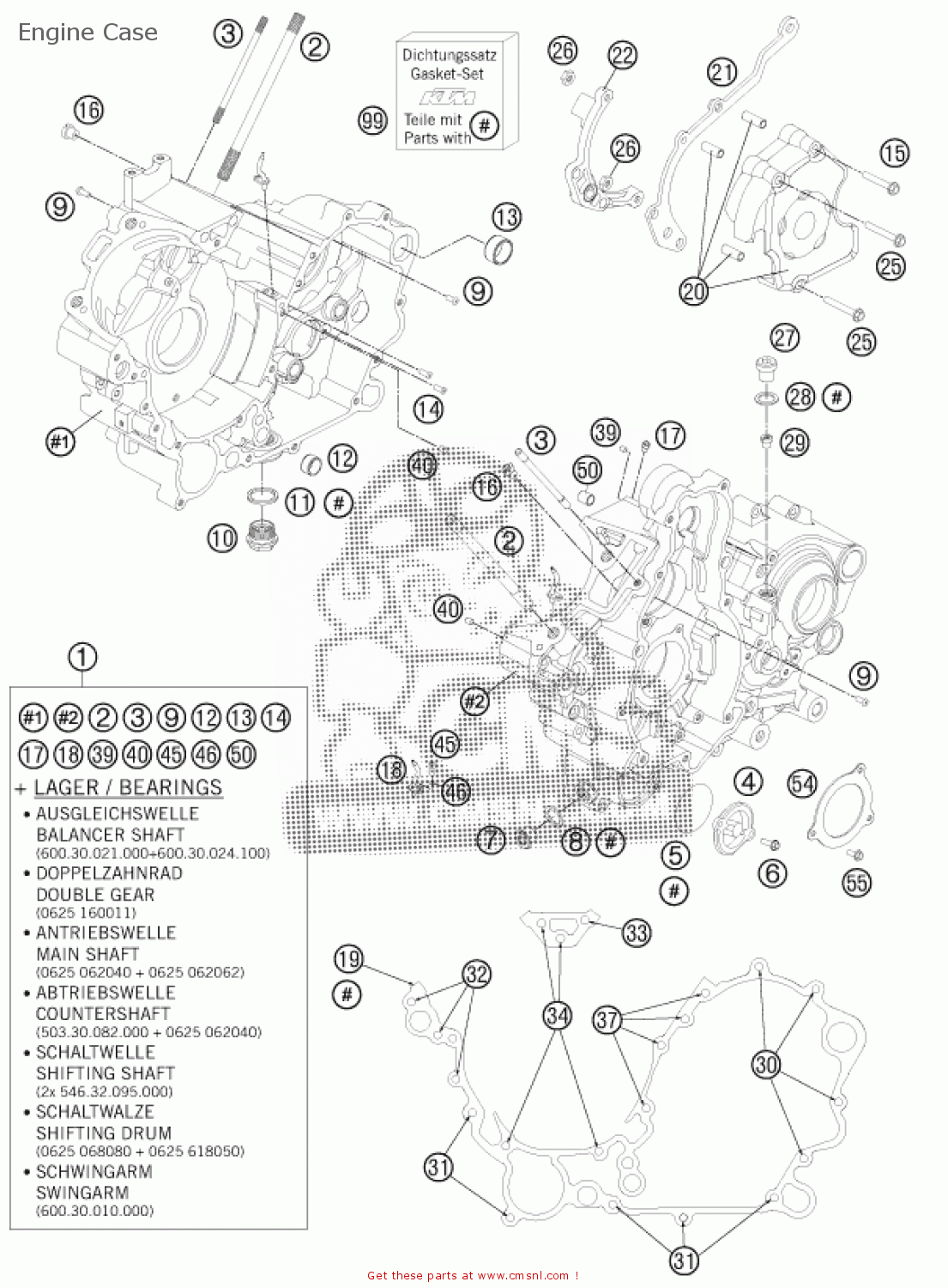 KTM 990 SUPERM. T BLACK ABS France 2011 Engine Case - buy original ...