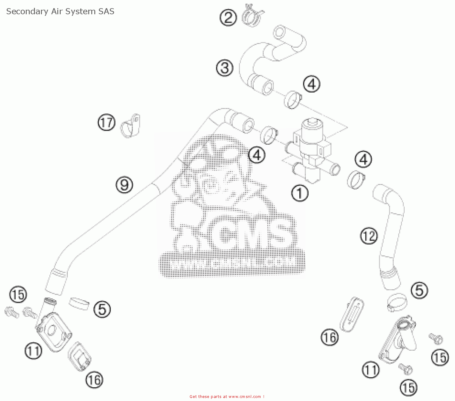 KTM 990 SUPERMOTO ORANGE AU, GB 2009 Secondary Air System SAS - buy ...