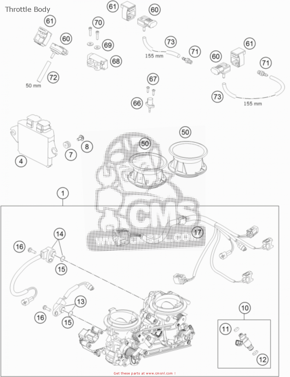 KTM 990 SUPERMOTO T BLACK ABS Australia 2013 Throttle Body - buy ...