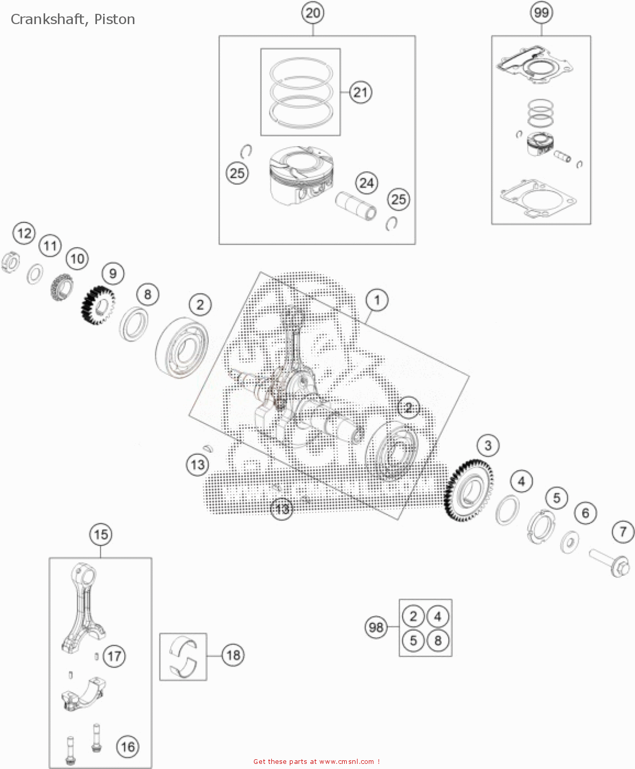 KTM RC 200 BLACK w/o ABS CKD Colombia 2016 Crankshaft, Piston - buy ...