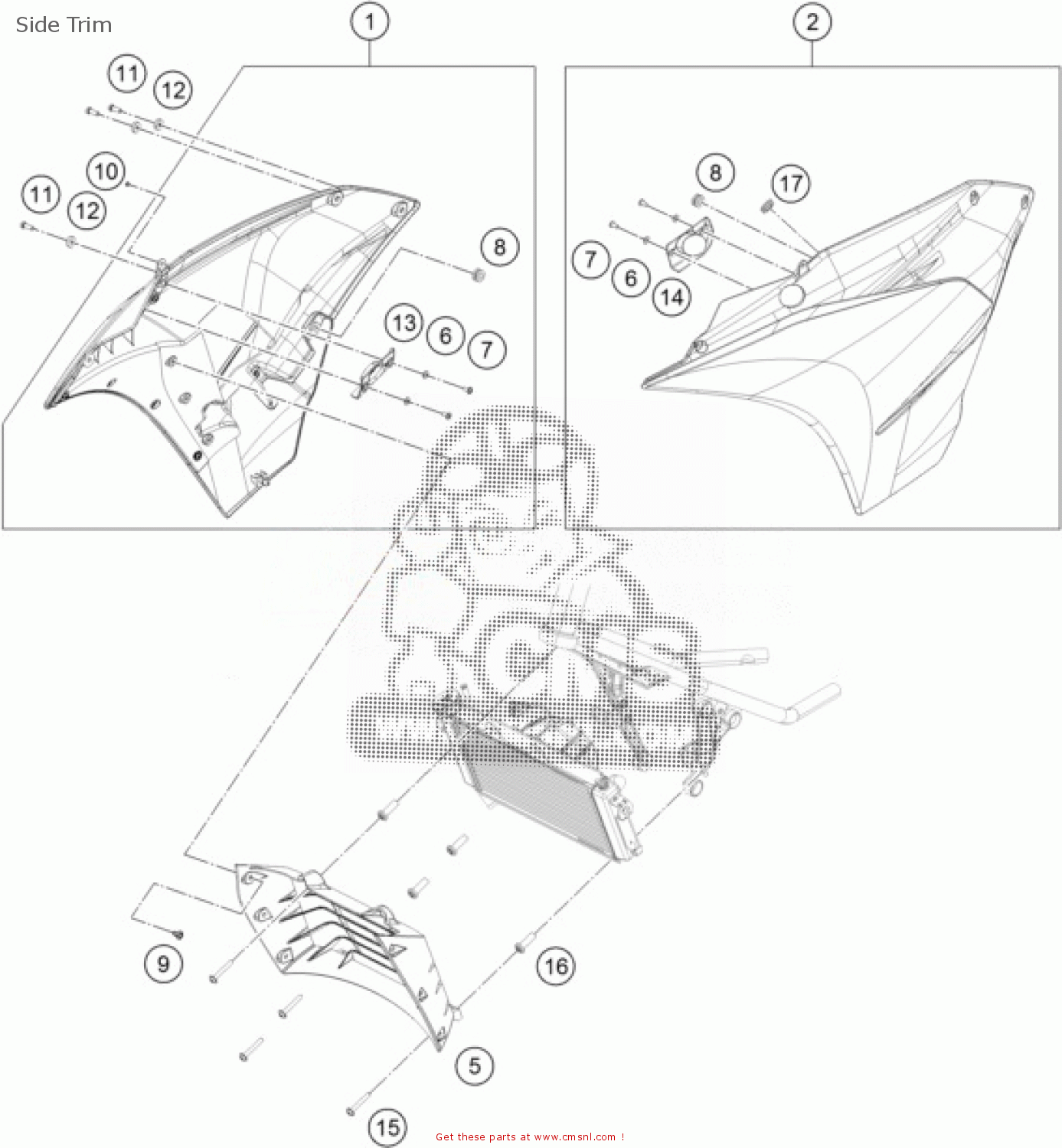 KTM RC 200 BLACK w/o ABS CKD Malaysia 2015 Side Trim - buy original ...