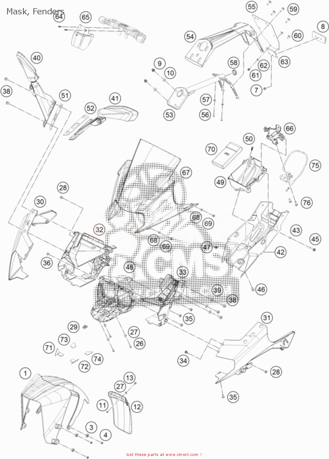 KTM RC 200, white, w/o ABS - B.D. Europe 2017 Mask, Fenders - buy ...