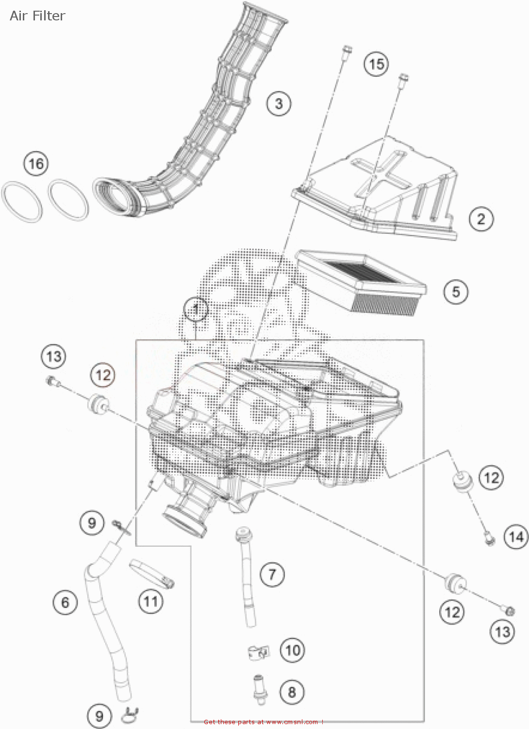 KTM RC 200, white, w/o ABS - CKD Malaysia 2019 Air Filter - buy ...