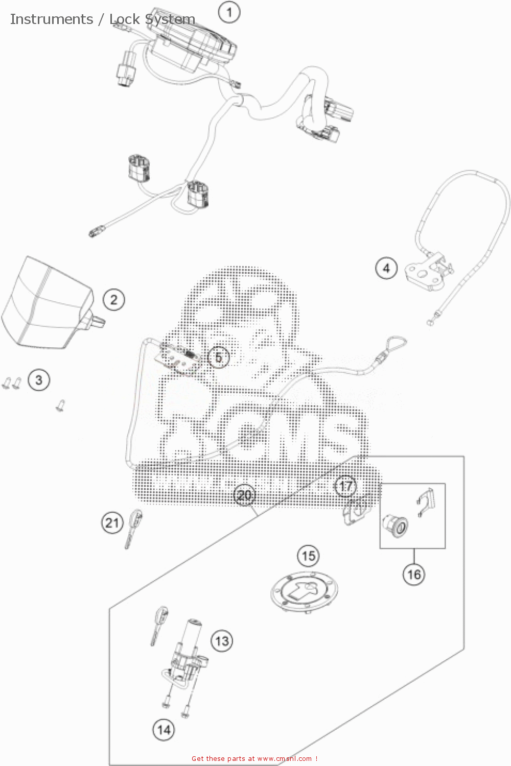 KTM RC 250 WHITE ABS CKD Malaysia 2016 Instruments / Lock System - buy ...