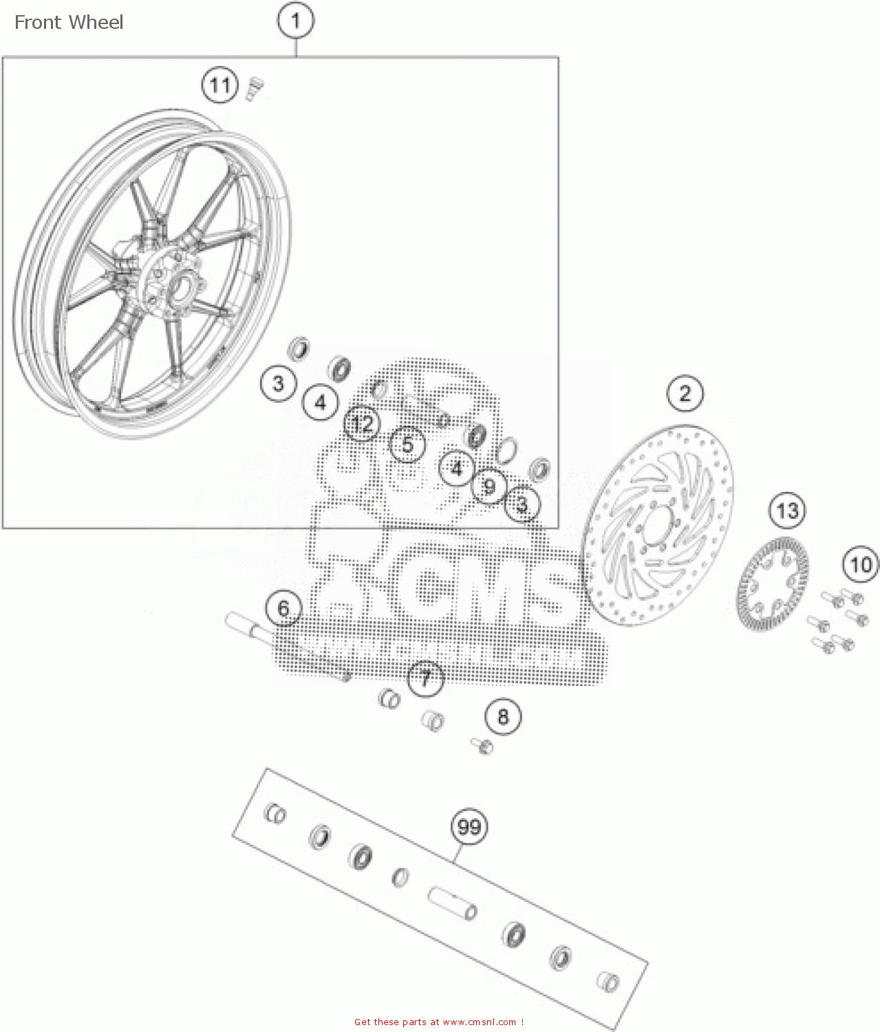 KTM RC 390 CUP USA USA 2015 Front Wheel - buy original Front Wheel ...