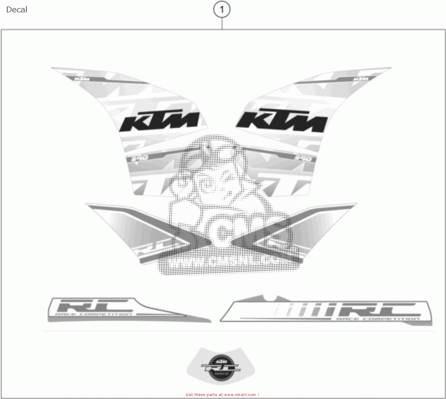 KTM RC 390 WHITE ABS CKD Malaysia 2016 Decal - buy original Decal ...