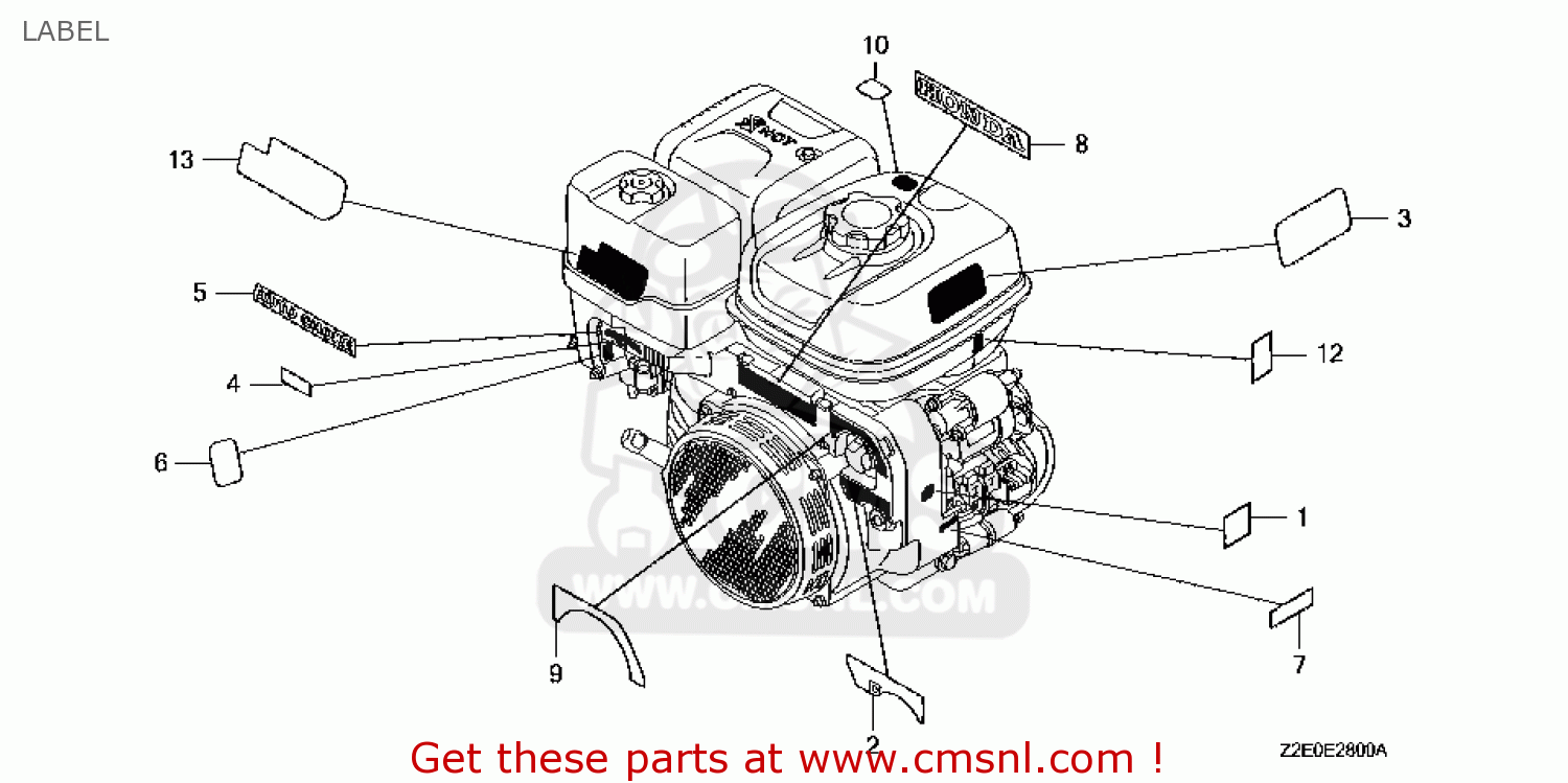87501Z2E800: Mark,eng Sw Honda - buy the 87501-Z2E-800 at CMSNL