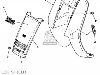 1YU28311014B: Leg Shield 1 Yamaha - buy the 1YU-28311-01-4B at CMSNL