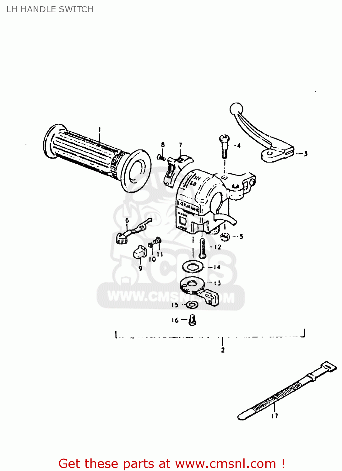 5750002401: Switch Assy, Lh Handle Suzuki - buy the 57500-02401 at CMSNL
