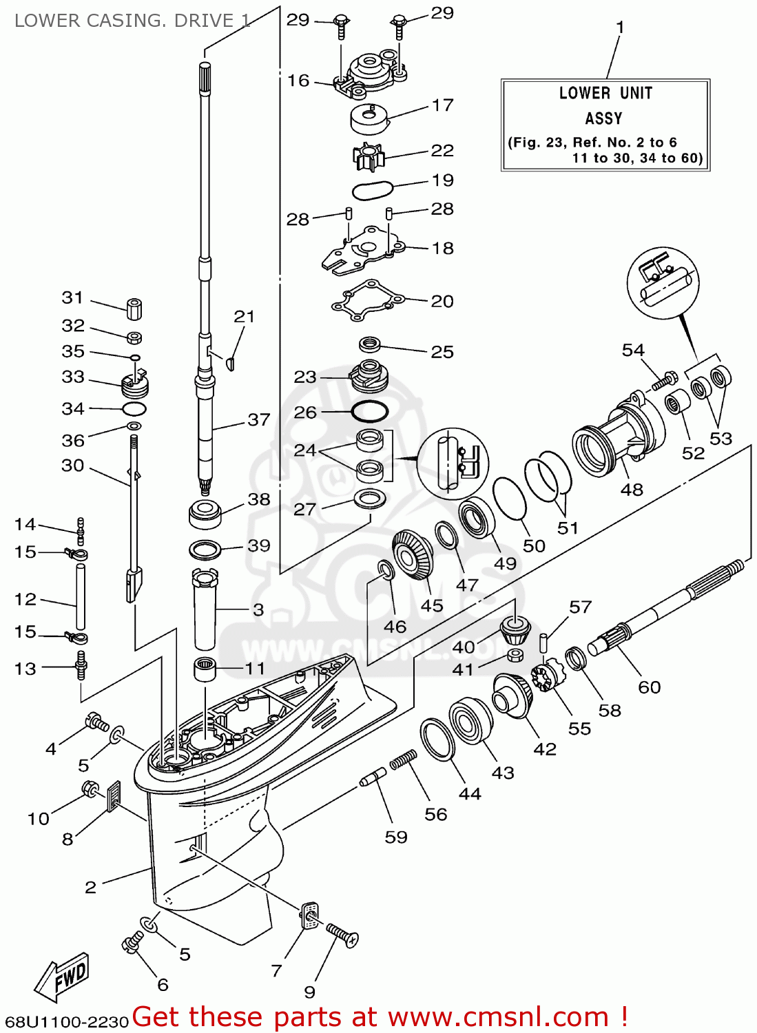 CASING, LOWER for F30TLRB/F40ESRB/TLRB/MSHB/MLHB/MJHB/EJRB 2003 - order ...