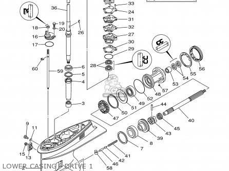 69245300144D: Lower Unit Assy Yamaha - buy the 692-45300-14-4D at CMSNL