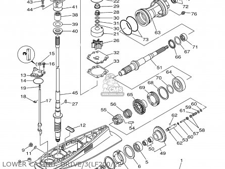 69K45300308D: Lower Unit Assy Yamaha - buy the 69K-45300-30-8D at CMSNL