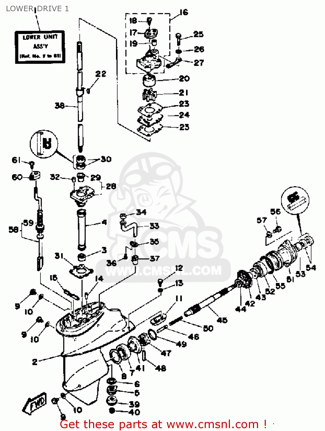 CASING, LOWER for F9.9G 1988 - order at CMSNL