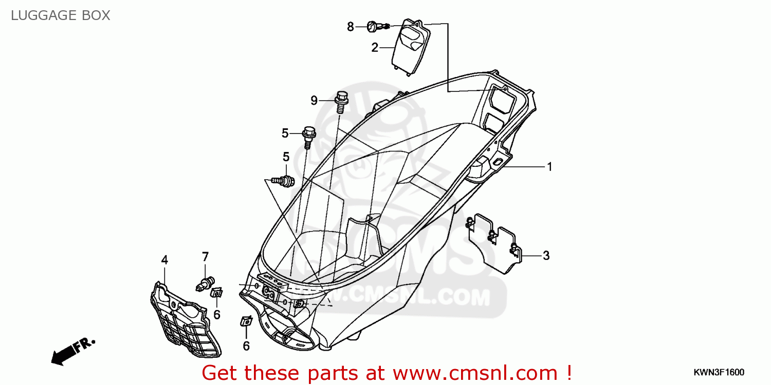 81265KWN900: Guard,splash Rr Honda - buy the 81265-KWN-900 at CMSNL