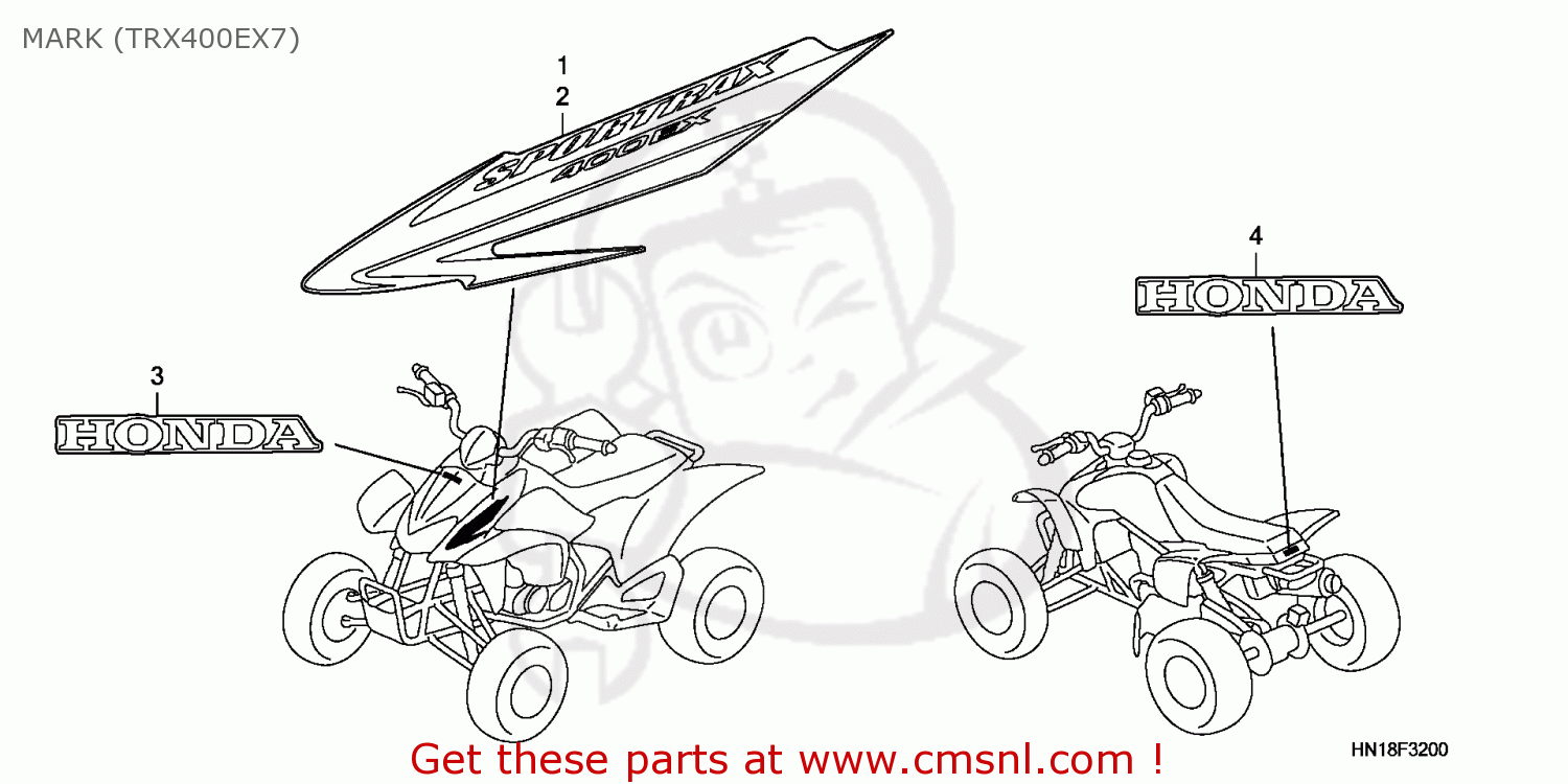 87121HN1U60ZA: Mark,l Fro*type1* Honda - buy the 87121-HN1-U60ZA at CMSNL