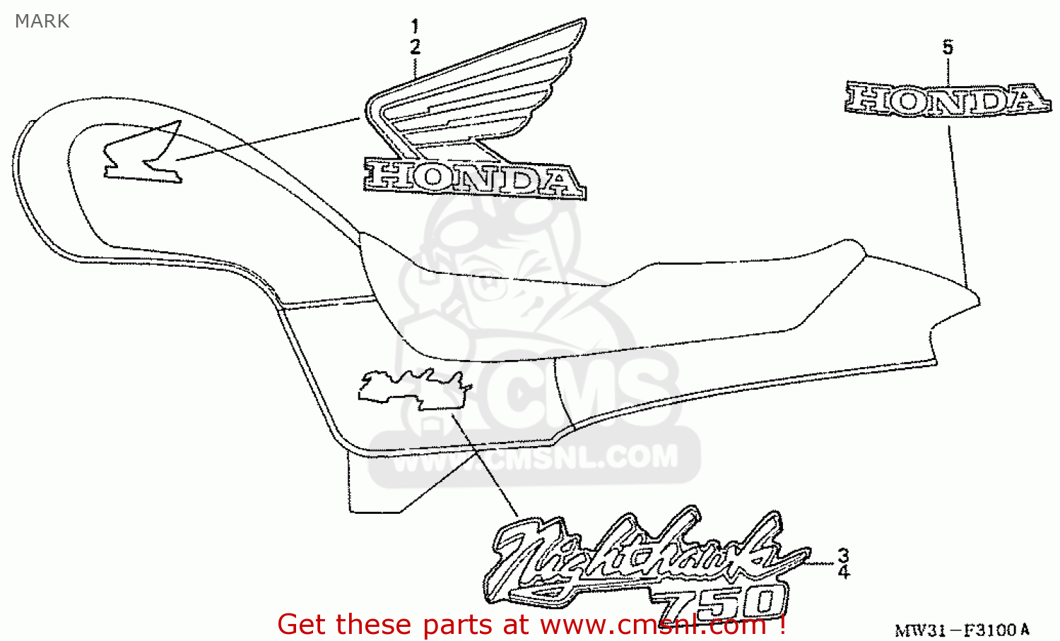 87123MW3700ZA: Mark,r.sid*type2* (jdm) Honda - buy the 87123-MW3-700ZA ...