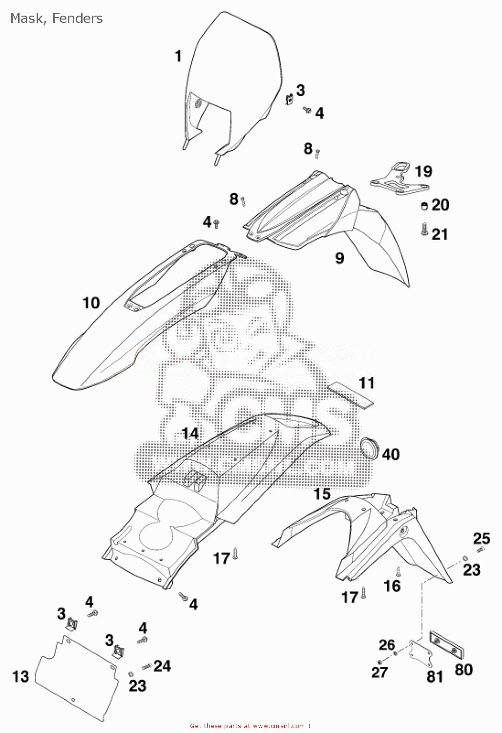 SPEEDOMETER CABLE GUIDE '96 for 400 TXC USA 1998 - order at CMSNL