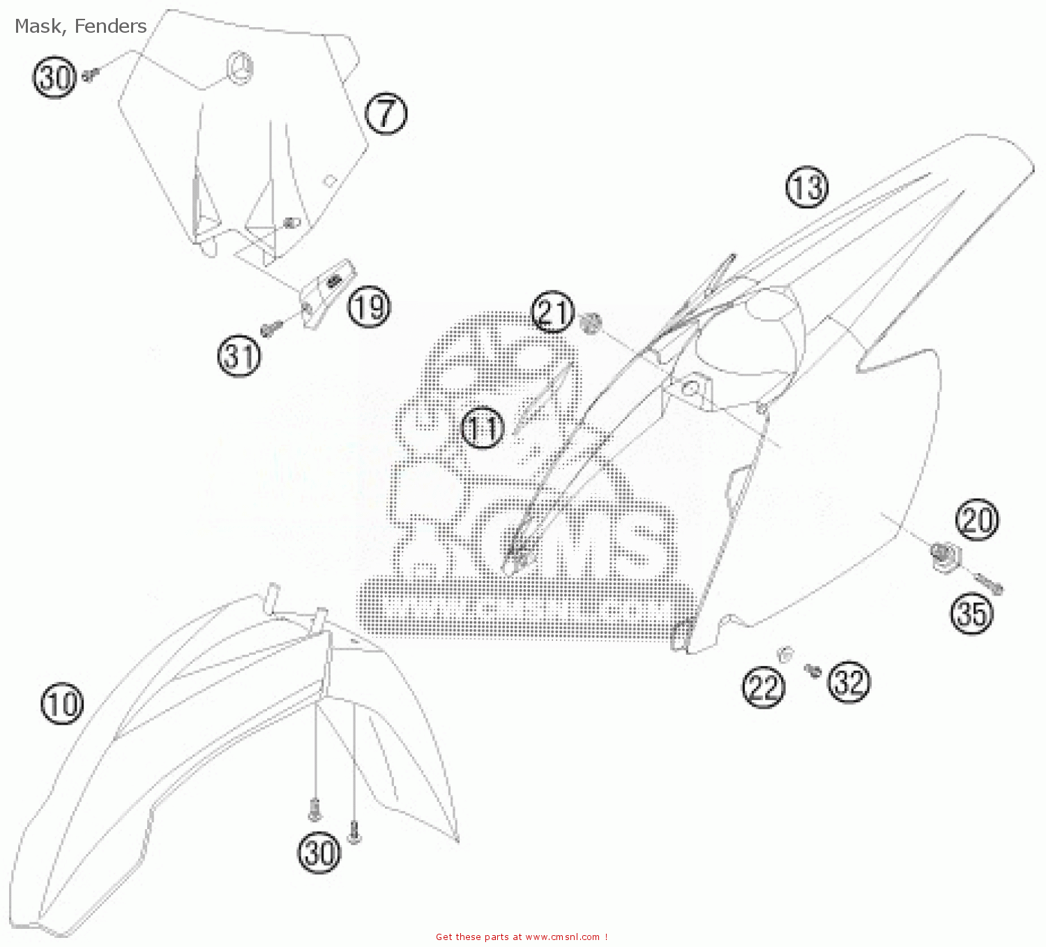 47008007000X4: Number Plate 85 Sx Ktm - buy the 47008007000X4 at CMSNL