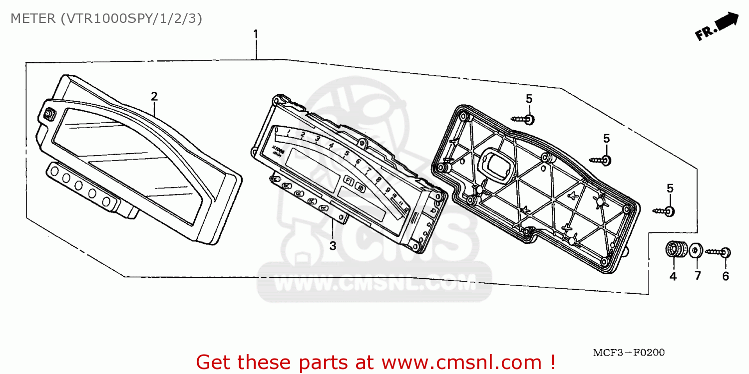 37130MCF601: Lcd Meter Assy Honda - buy the 37130-MCF-601 at CMSNL