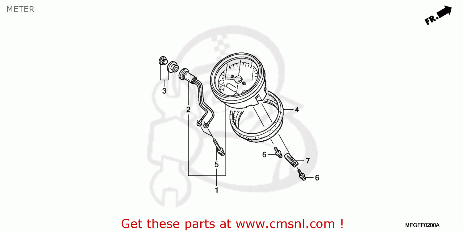 37200MEGE51: Speedometer Assy Honda - buy the 37200-MEG-E51 at CMSNL