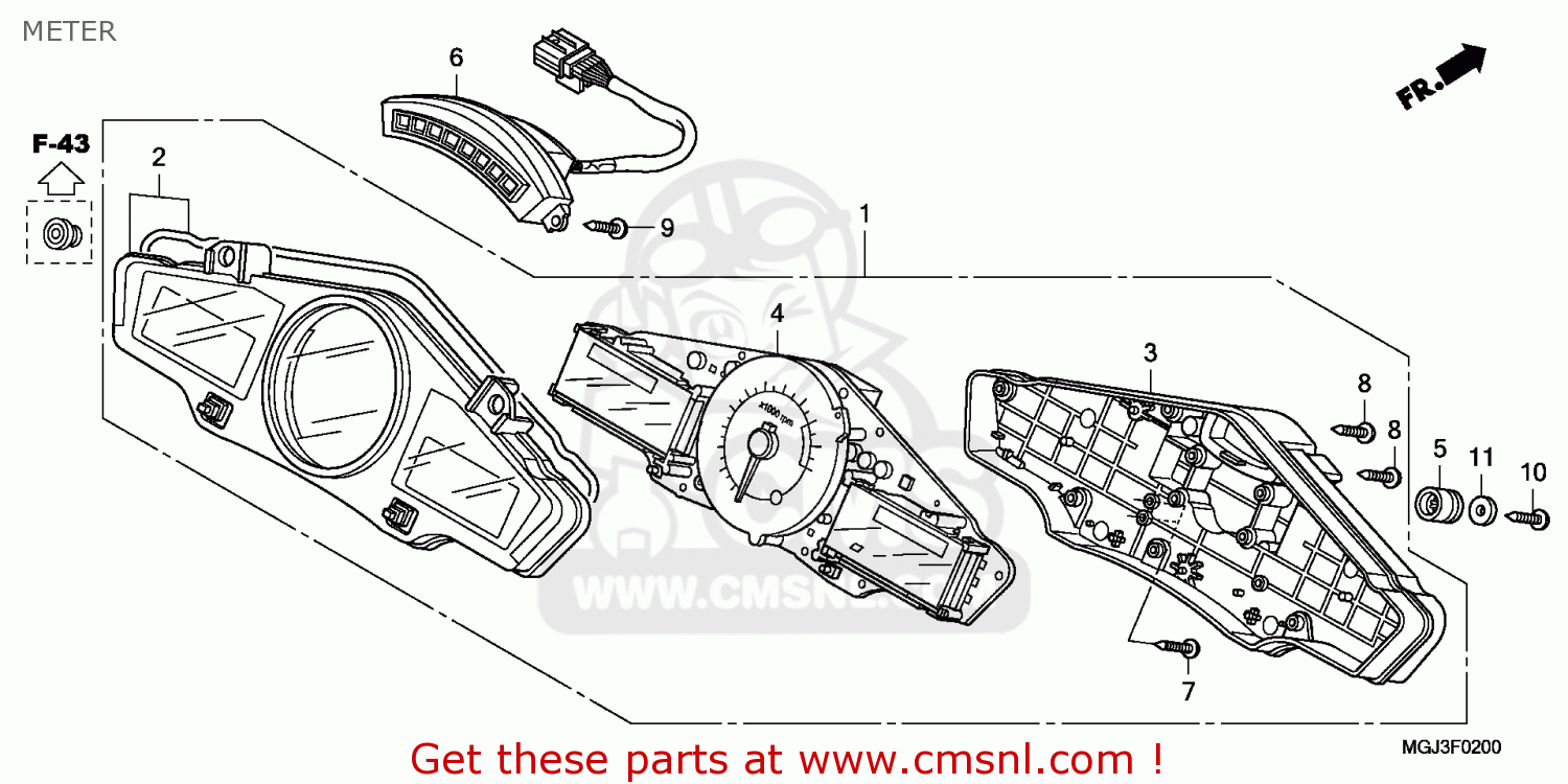 37100MGJE01: Meter Assy,comb Honda - buy the 37100-MGJ-E01 at CMSNL