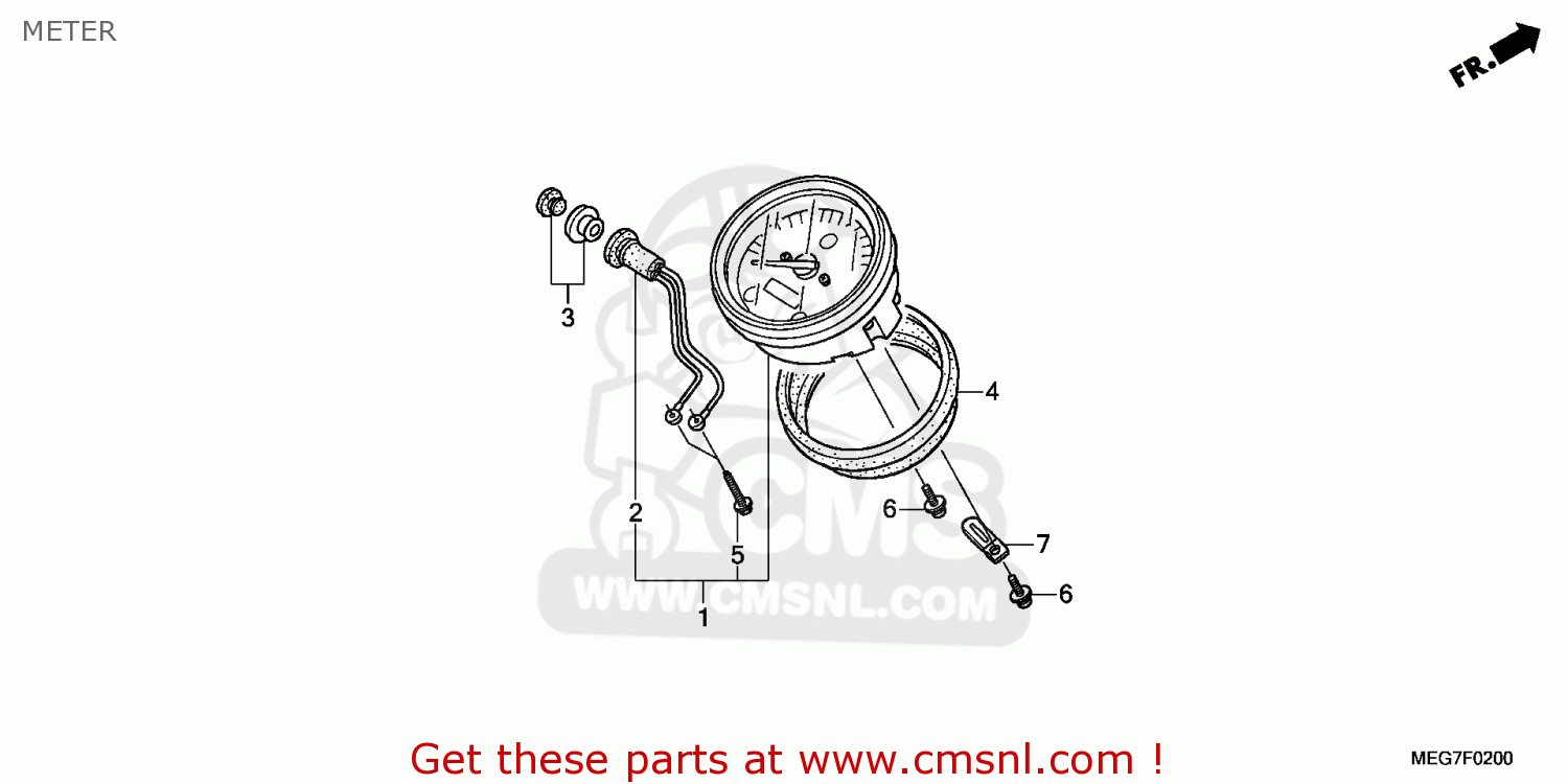 37200MEGW41: Speedometer Assy Honda - buy the 37200-MEG-W41 at CMSNL