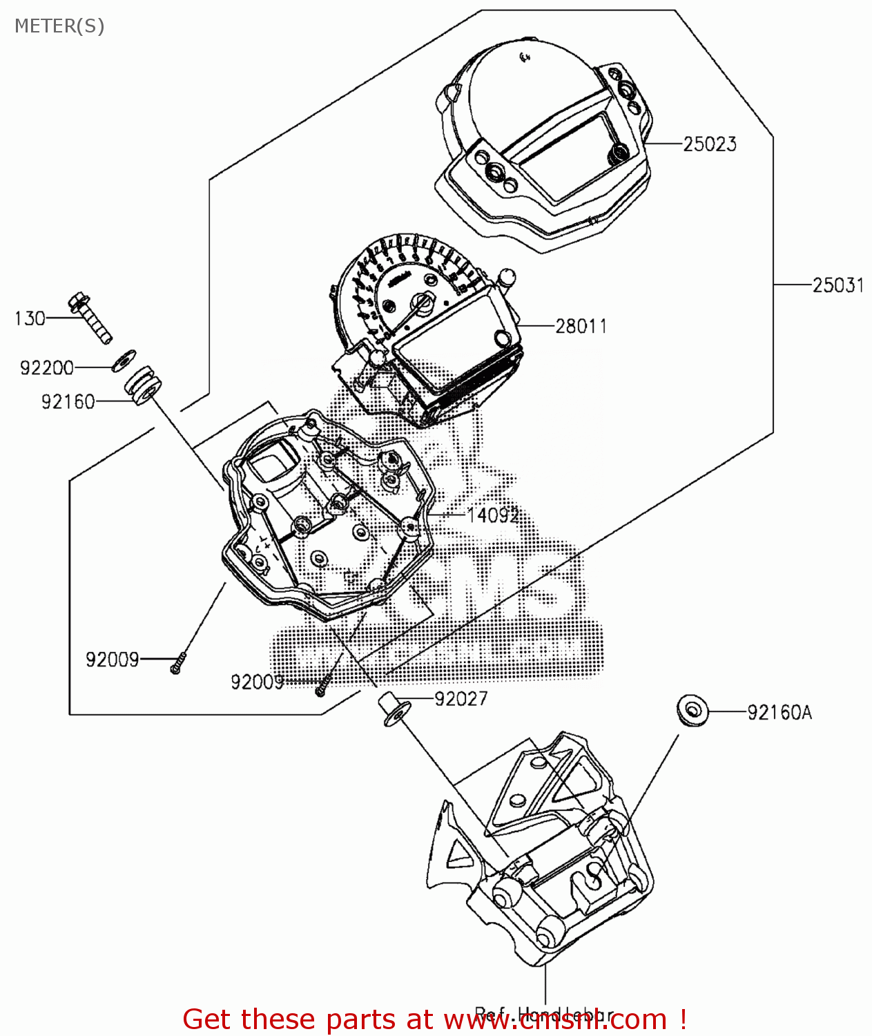 250310628: Meter-assy,combinatio Kawasaki - buy the 25031-0628 at CMSNL