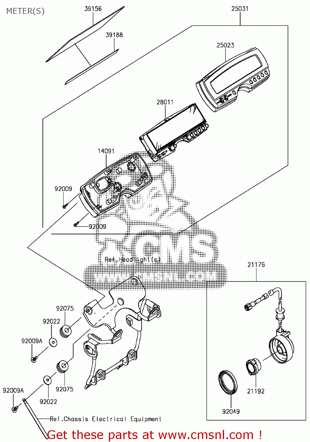 250310170: Meter-assy,lcd Kawasaki - buy the 25031-0170 at CMSNL
