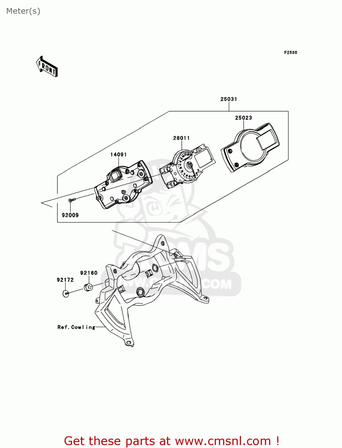 250310348: Meter-assy,tacho&lcd Kawasaki - buy the 25031-0348 at CMSNL