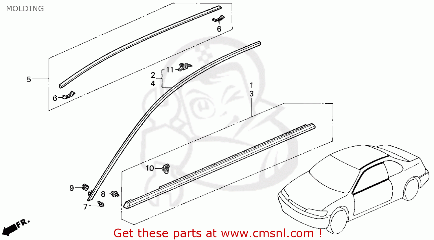 72410SV2013: Mldg Assy R,fr Dr Honda - buy the 72410-SV2-013 at CMSNL