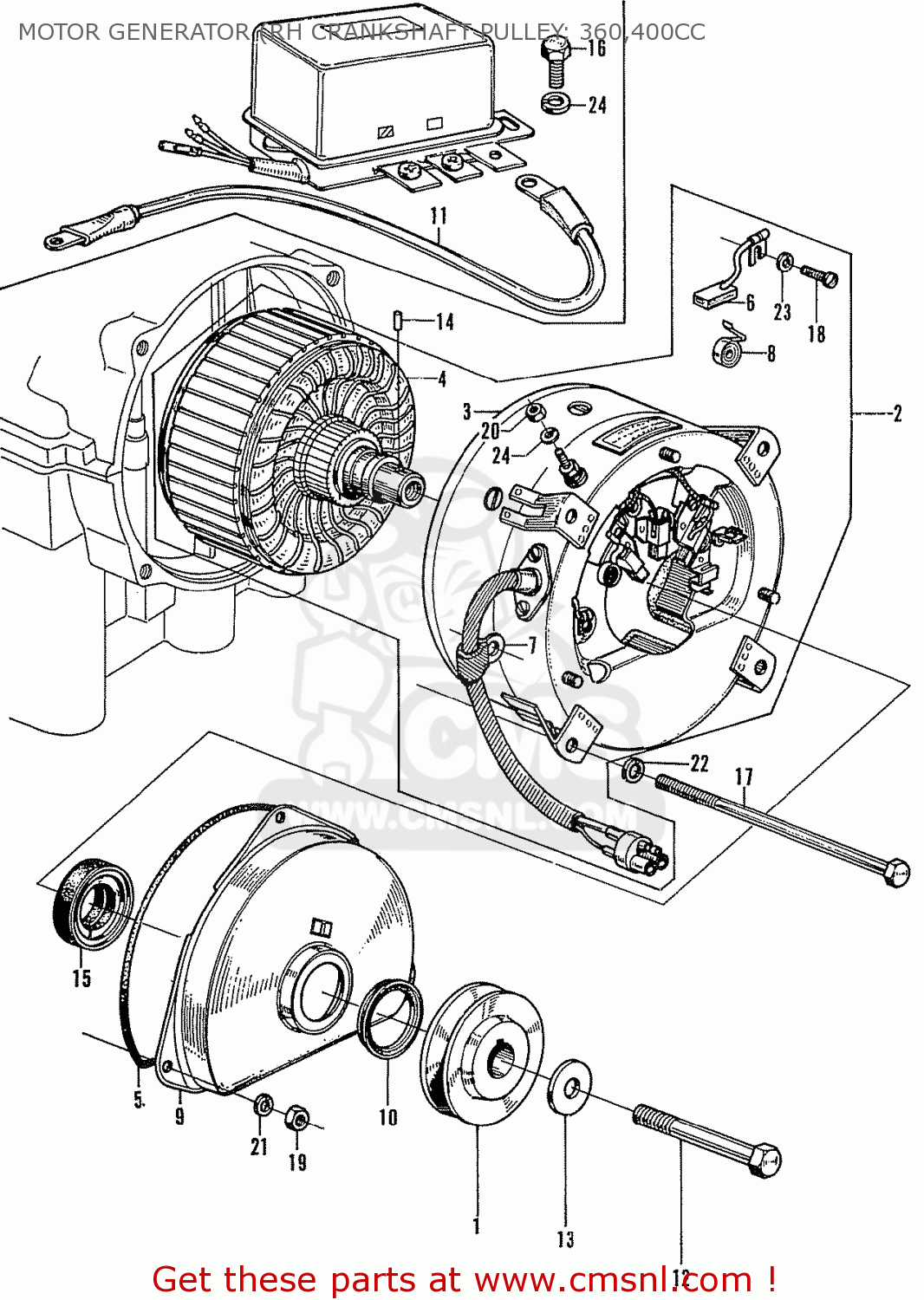 31100601004: Motor Generator Assy. Honda - buy the 31100-601-004 at CMSNL